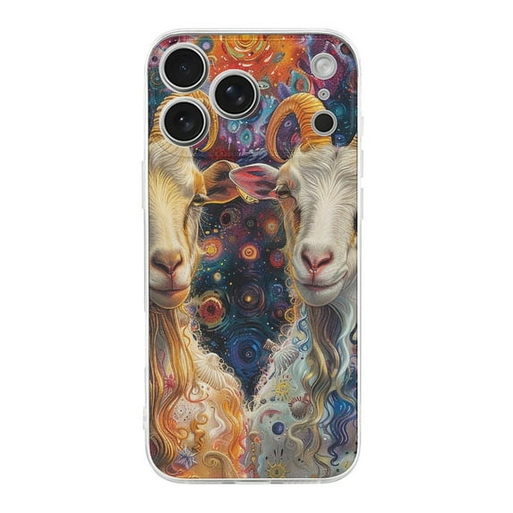 Demon Goat Family Psychedelic Transparent TPU Case for iPhone 17 Pro ...