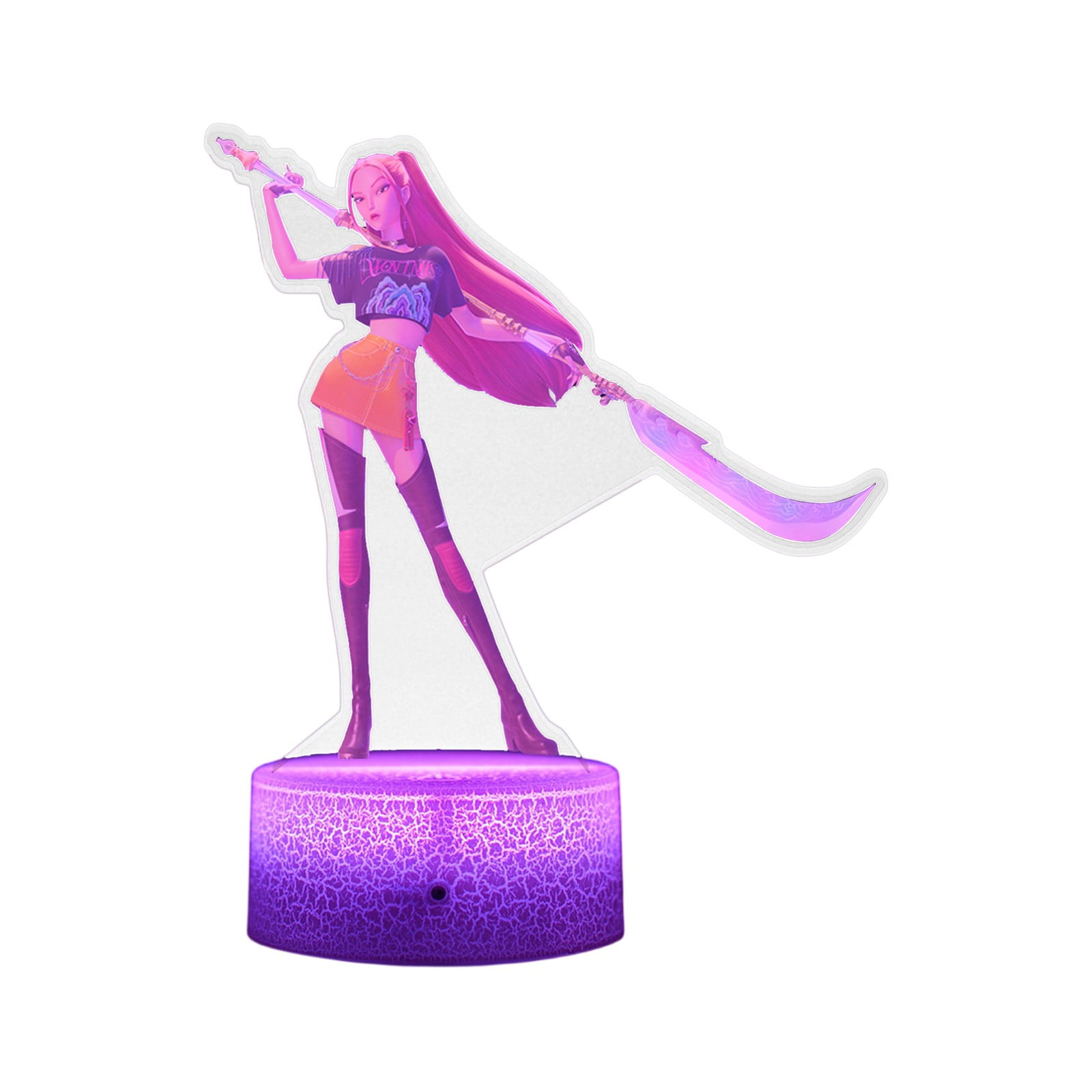 Demon HUNTERS 16-color Night Light With A Remote Control Printed Inside ...