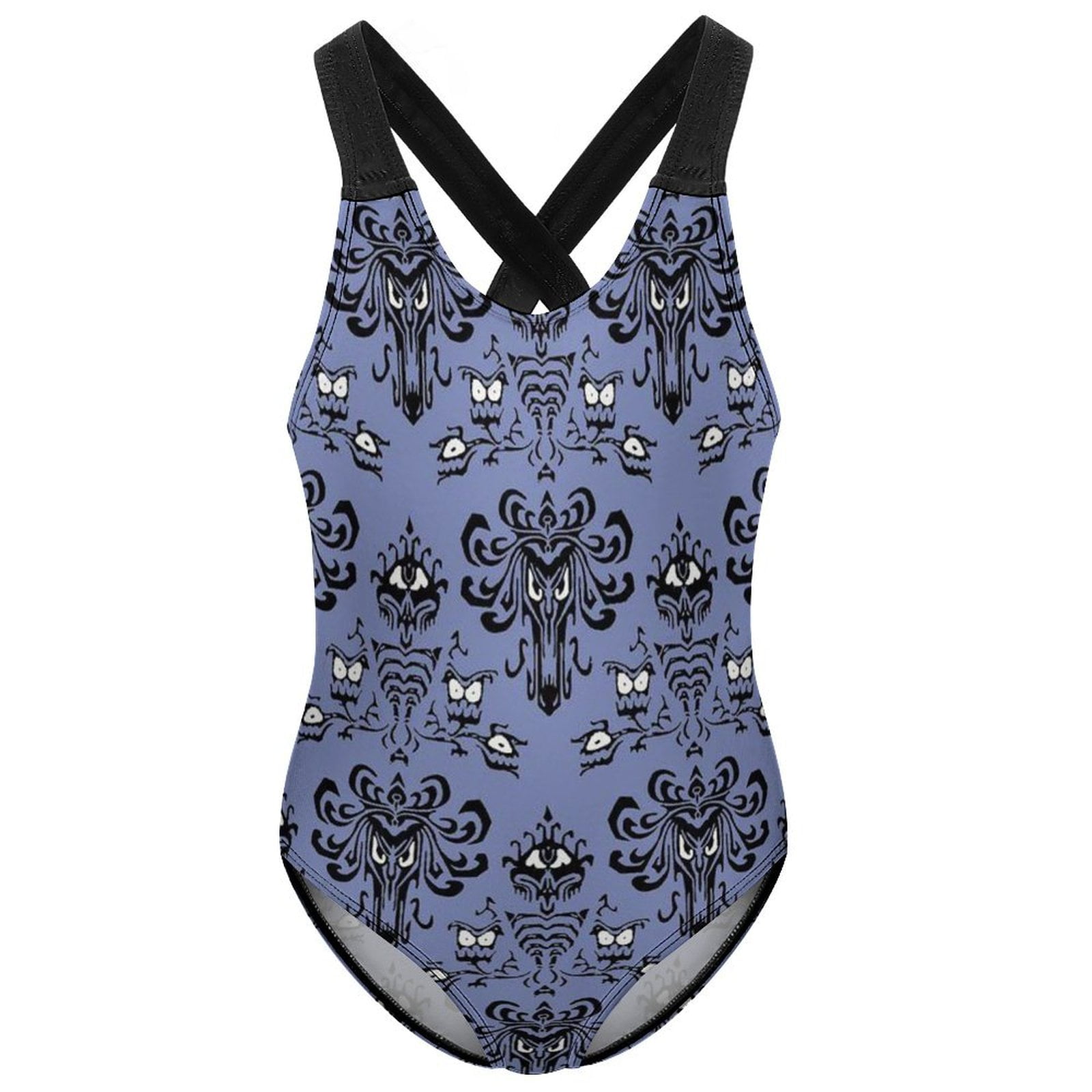Demon Haunted Mansion Children's One-piece Swimsuit Summer Girl's ...