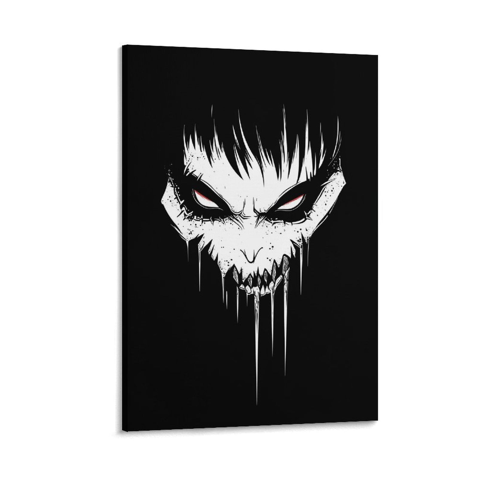 Demon Head Artwork Artworks Canvas Poster Room Aesthetic Wall Art ...