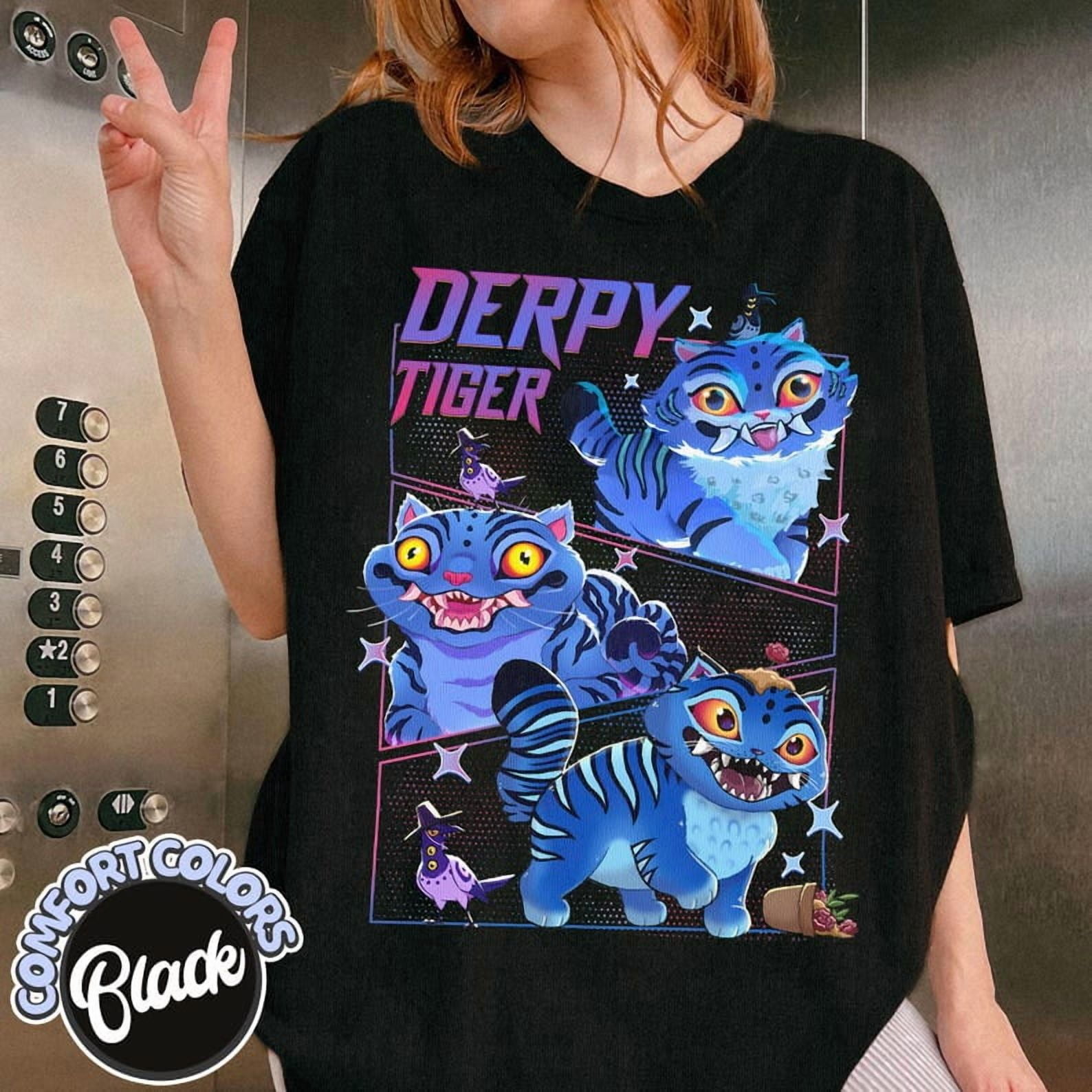 Demon Hunter Tiger Comfort Colors T-Shirt, Derpy Tiger Shirt, Kpop ...