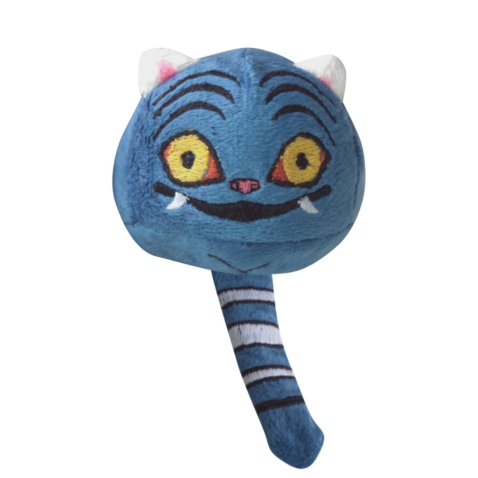 Demon Hunters Cute Tiger Blue Plush Toy with Striped Tail and Soft ...