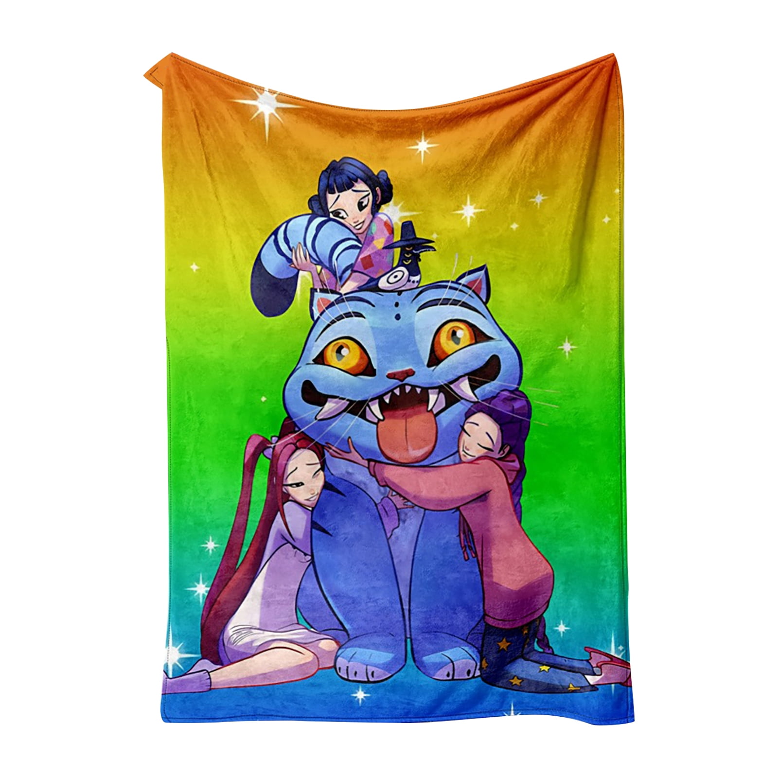 Demon Hunters Pop Kpop Stars Pop Singers Flannel Plush Blanket, with ...