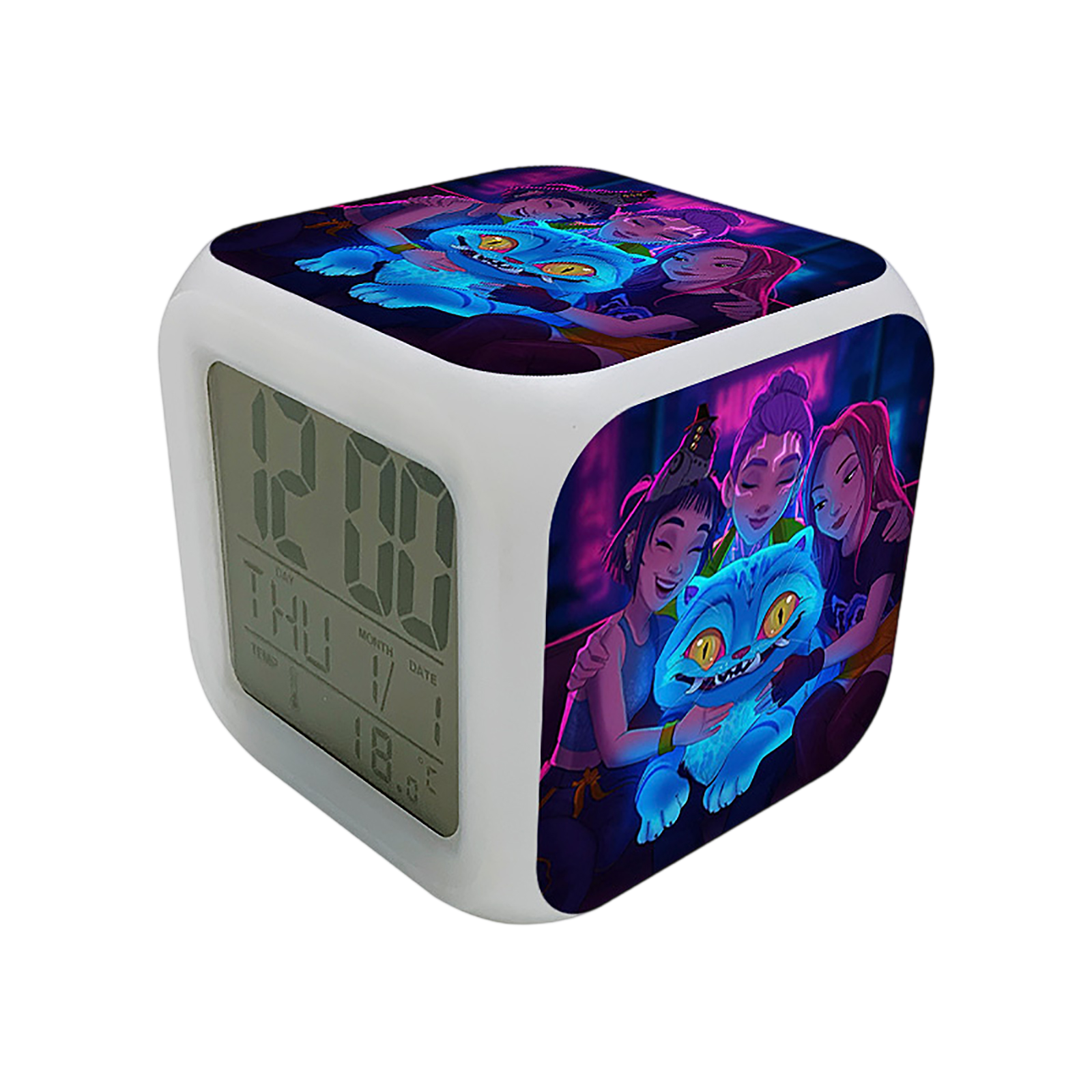 Demon K-Pop Hunter Kids Digital Alarm Clock, Led Time Date Temperature ...