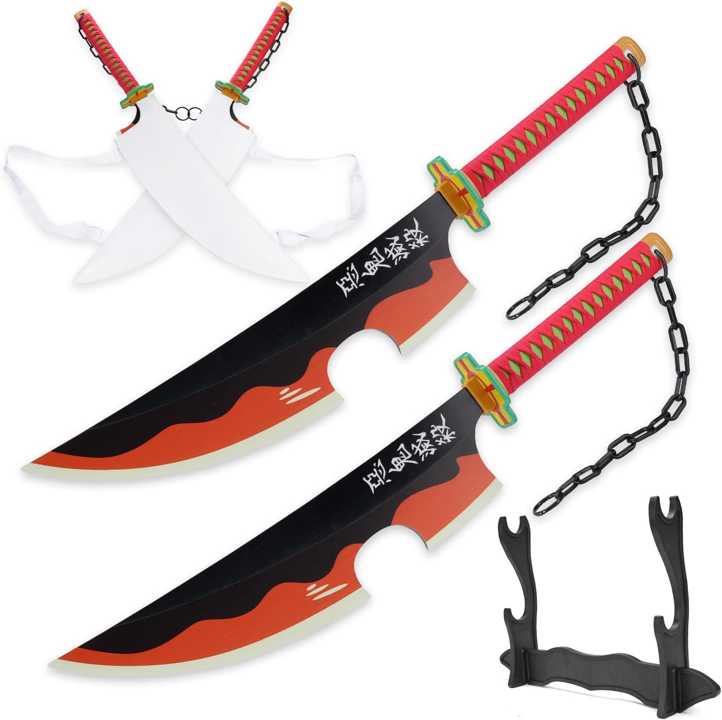 Demon Katana - 41 Inch Anime Replica with Belt and Stand - Durable ...
