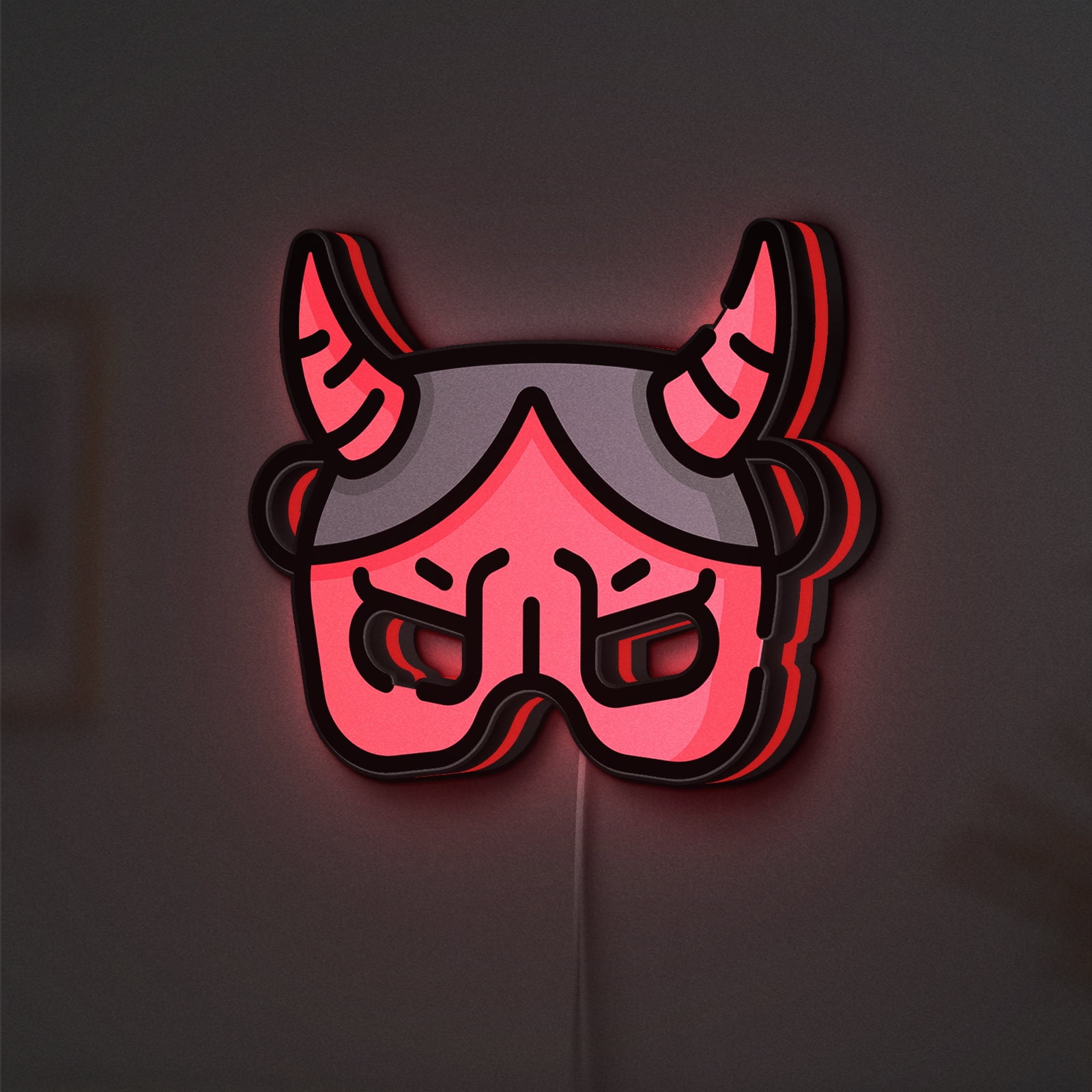 Demon LED Lightbox - Halloween Scary Spooky Devil Decor, Custom Led ...