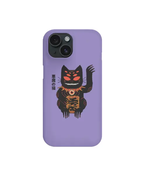 Demon Neko Cat Japanese Oni Mask Phone Case for iPhone 16 15 14 13 12 ...