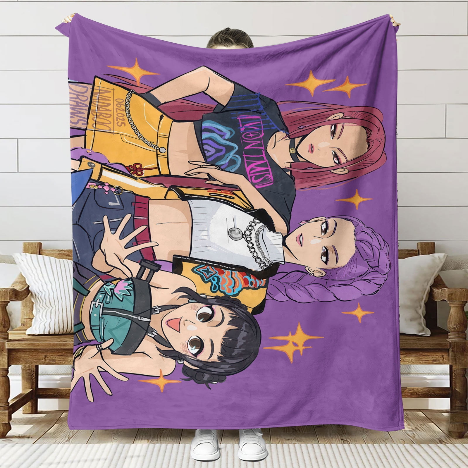 Demon Pop Blanket Game Roblox Throw Blankets Super Soft Lightweight Bed ...