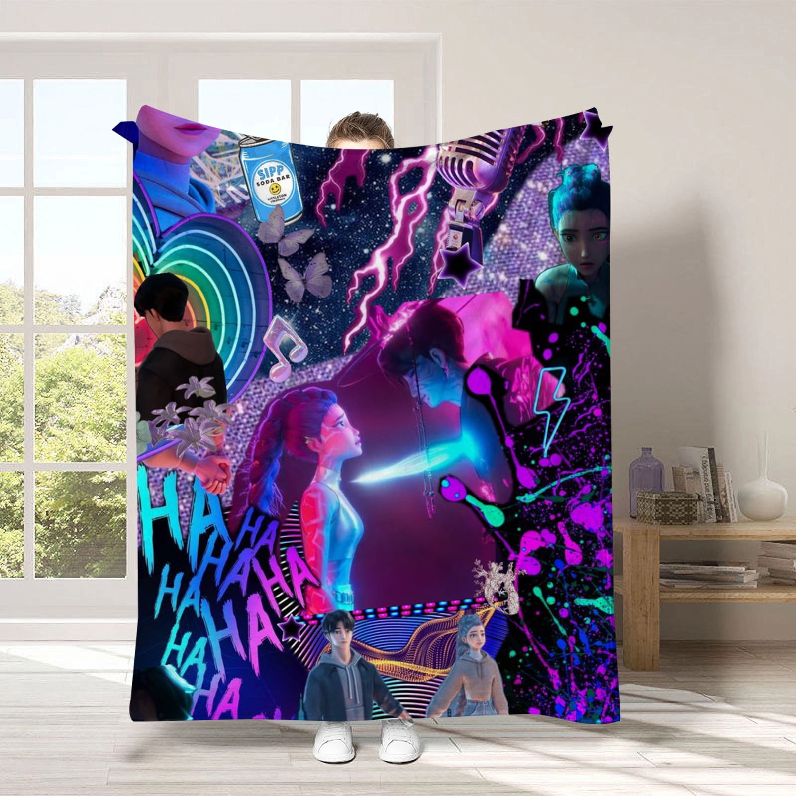 Demon Pop Blanket Game Roblox Throw Blankets Super Soft Lightweight Bed ...