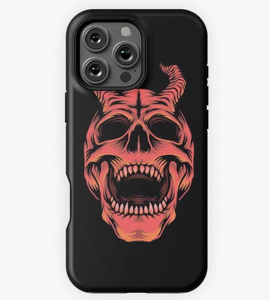 Demon Skeleton Gothic Horror Art GA2606 Phone Case for iPhone 11 to 17 ...
