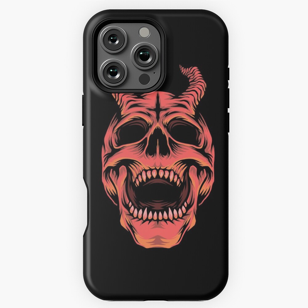 Demon Skeleton Gothic Horror Art Phone Case for iPhone 16 15 14 13 12 ...
