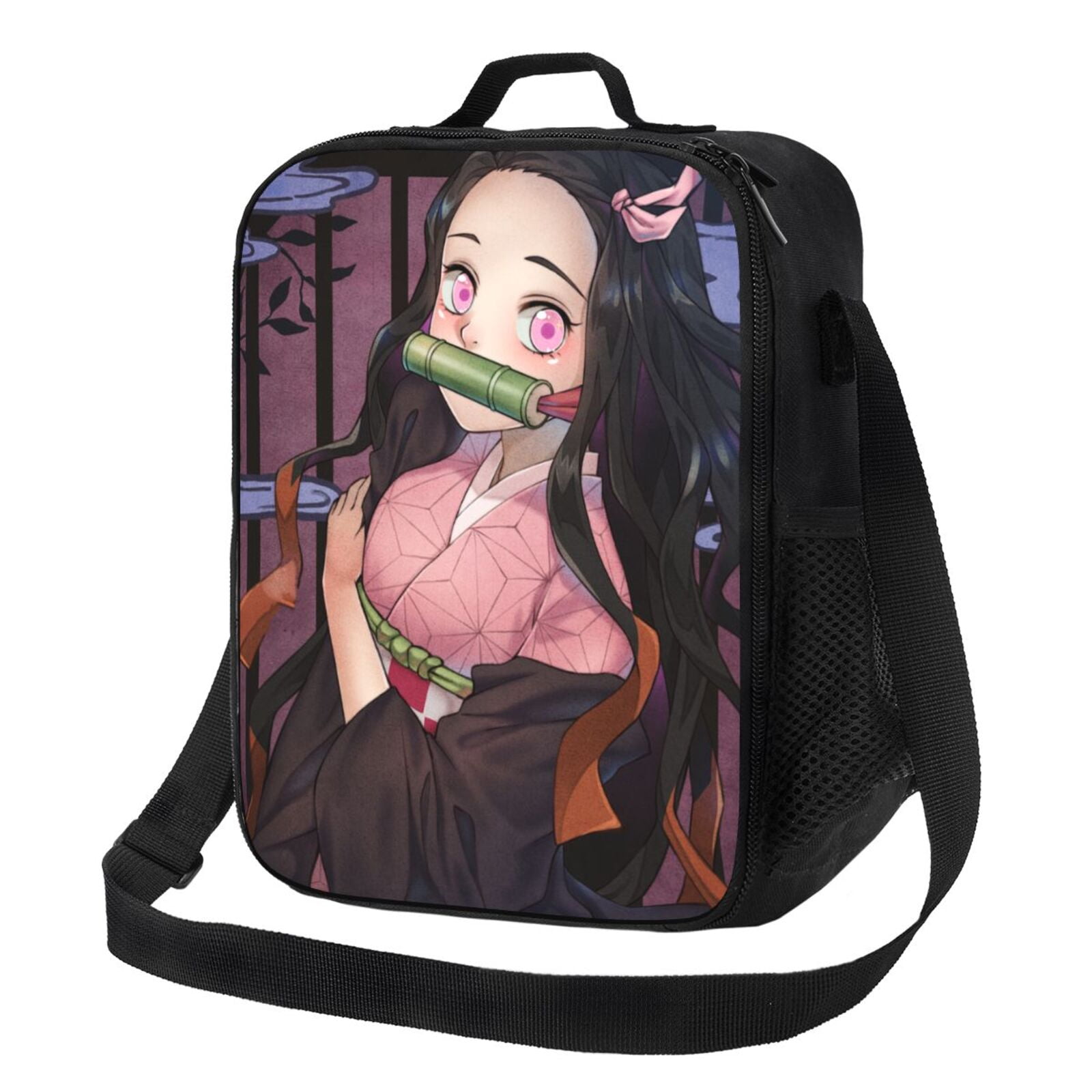 Demon Sla-Yer Nezuko Cute Lunch Bag Insulated Tote Cooler Small Lunch Box Reusable Freezable ...