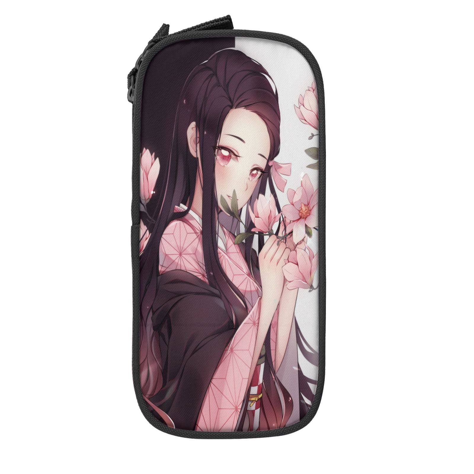Demon Sla-yer Nezuko Pencil Case Cool Portable Pen Bag Pouch with ...