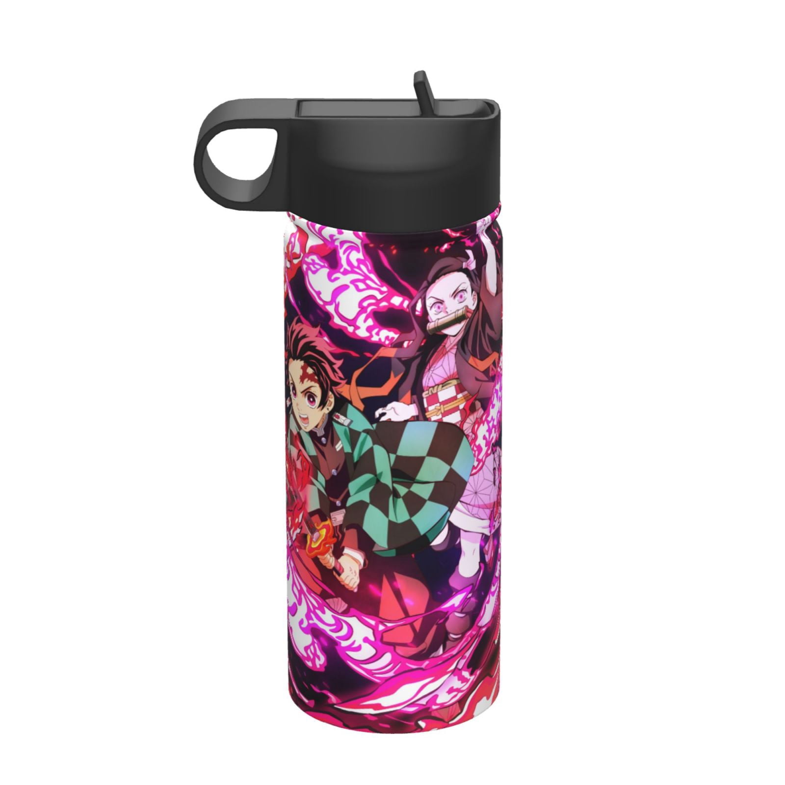 Demon Slayer 18oz Insulated Water Bottle With Handle, Stainless Steel ...