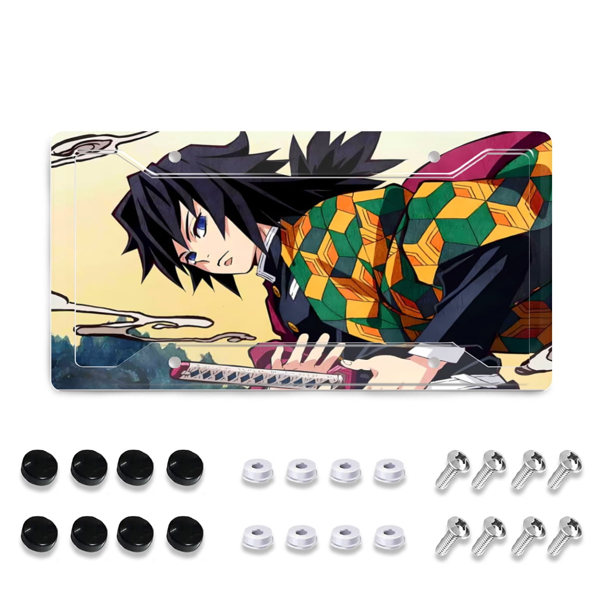 Demon Slayer 2-pack license plate frame, aluminum license plate cover ...