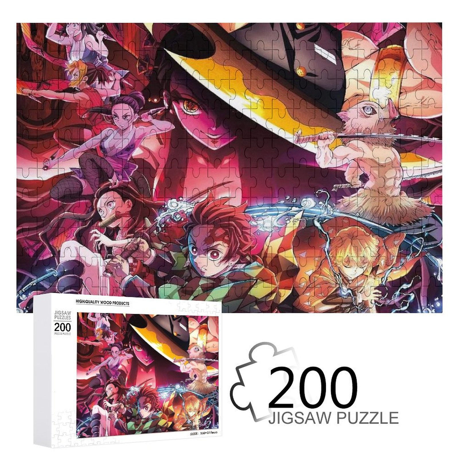 Demon Slayer 200 PCS Puzzle for Adults - Jigsaw Puzzle for Kids Boys ...