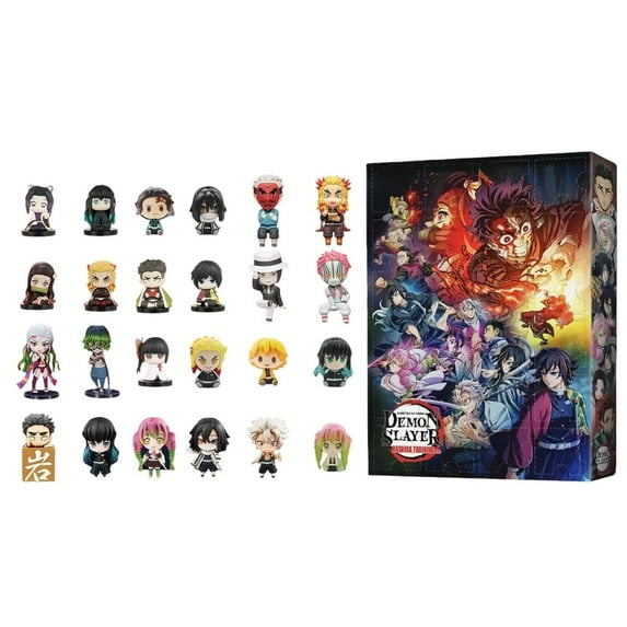 Demon Slayer 2025 Advent Calendar, 24 Mini 3D Figurine Collectible ...