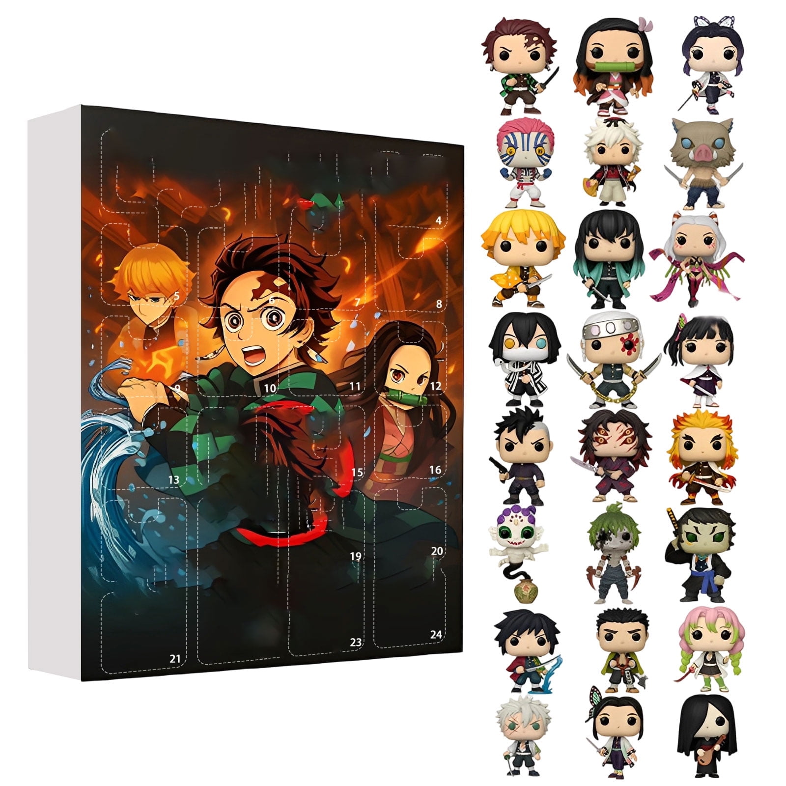 Demon_Slayer 2025 Christmas Countdown Calendar Anime 2D Blind Box ...