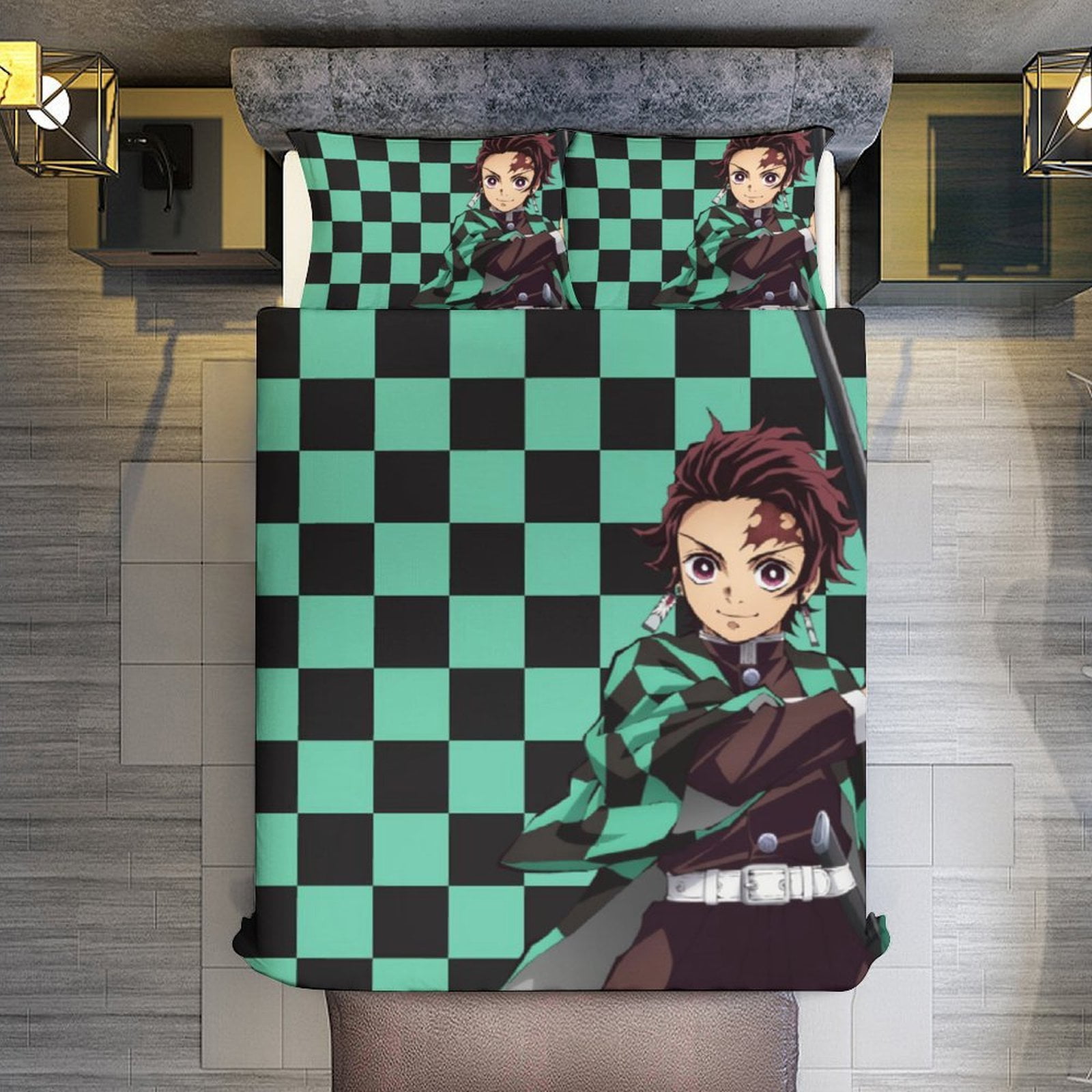 Demon Slayer 3-Piece Bedding Comforter Set Bed Cover Set Soft Warm ...