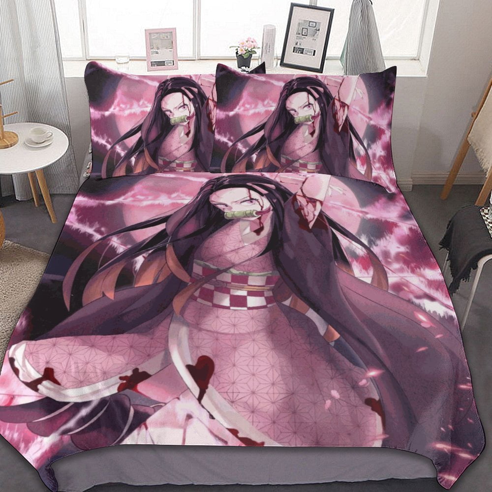 Demon Slayer 3-Piece Bedding Set Warm And Comfortable Soft Duvet Cover ...