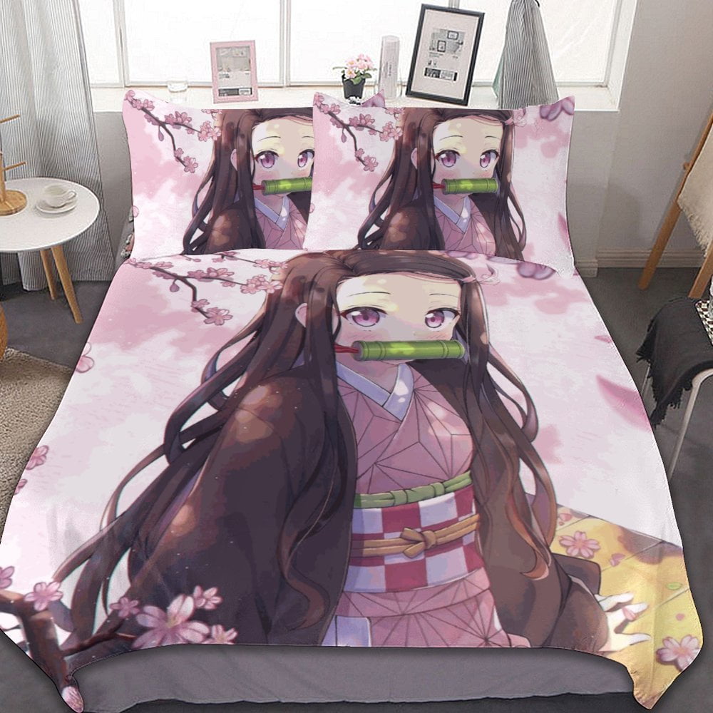 Demon Slayer 3-Piece Bedding Set Warm And Comfortable Soft Duvet Cover ...