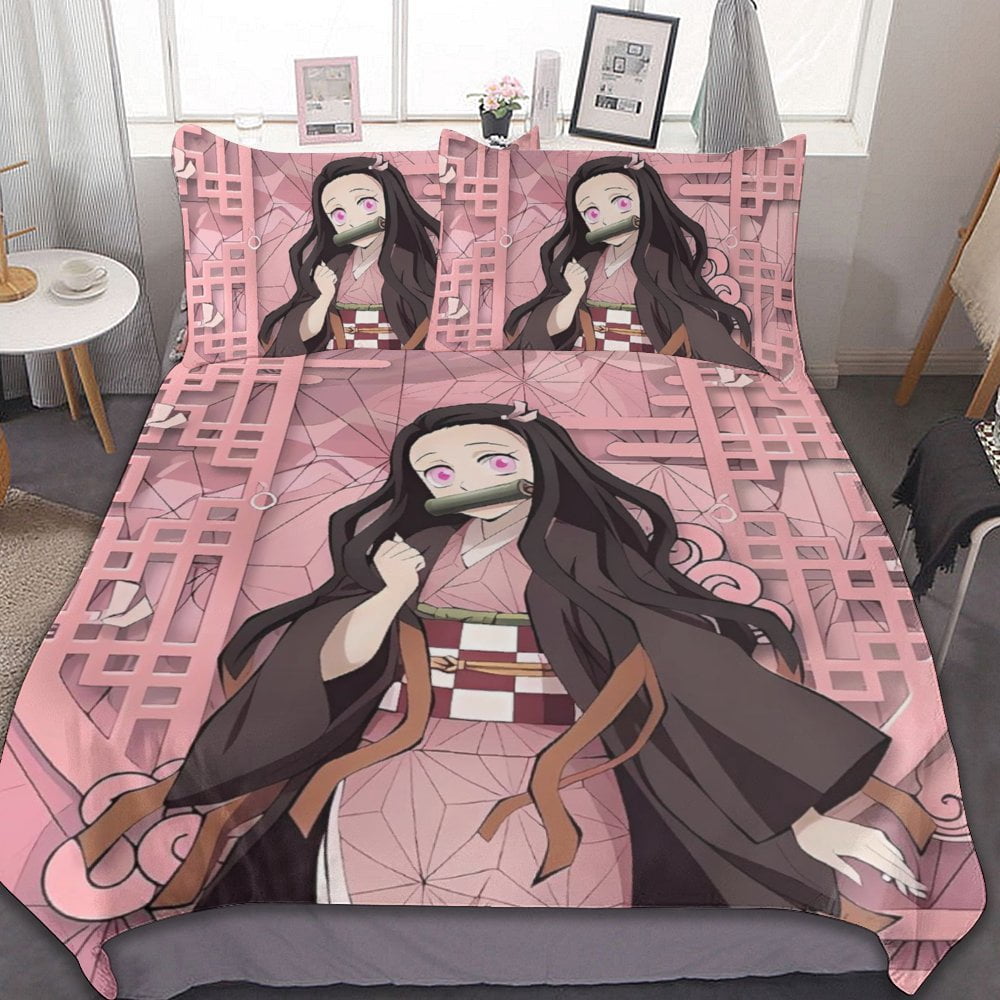 Demon Slayer 3-Piece Bedding Set Warm And Comfortable Soft Duvet Cover ...