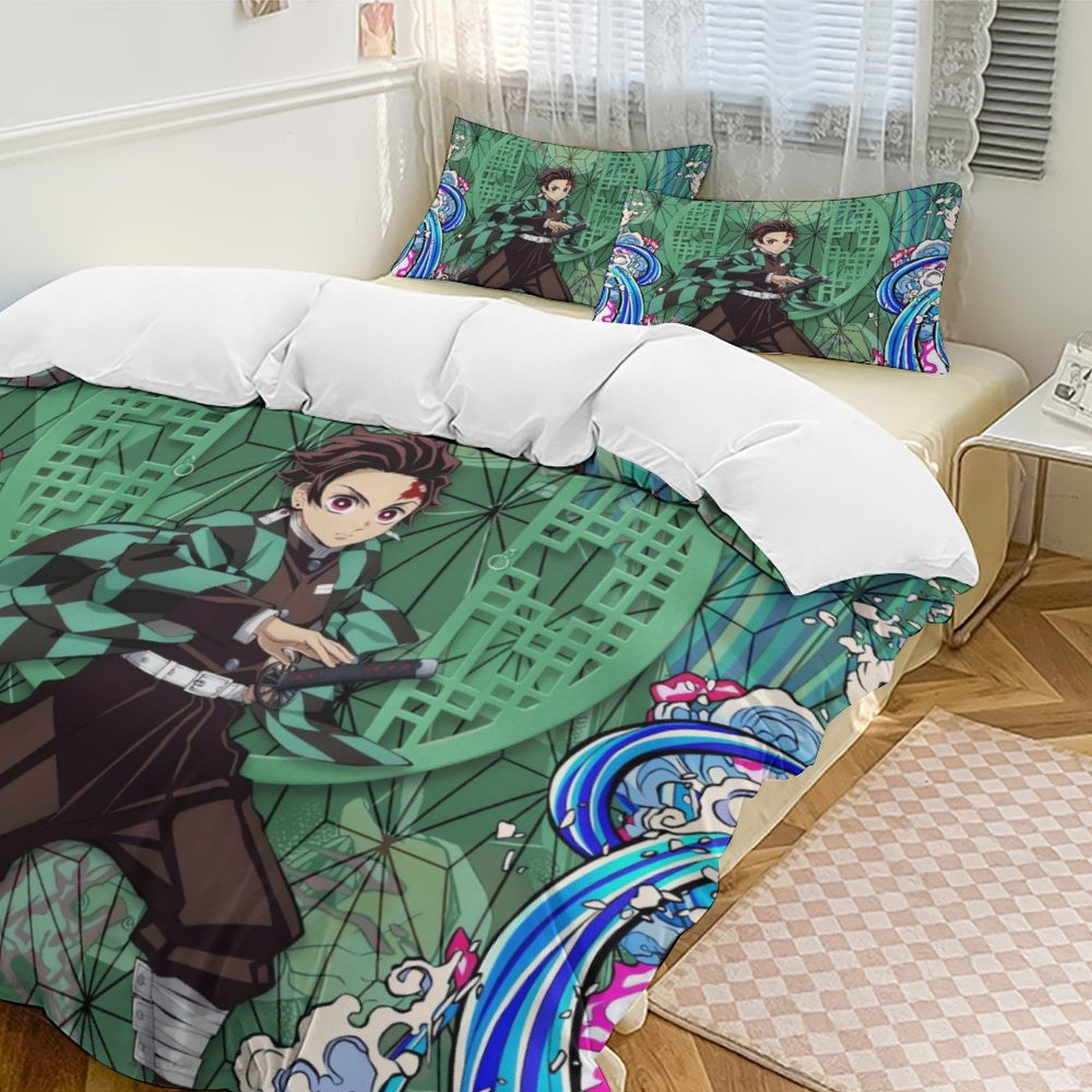 Demon Slayer 3-Piece Bedding Set Warm And Comfortable Soft Duvet Cover ...
