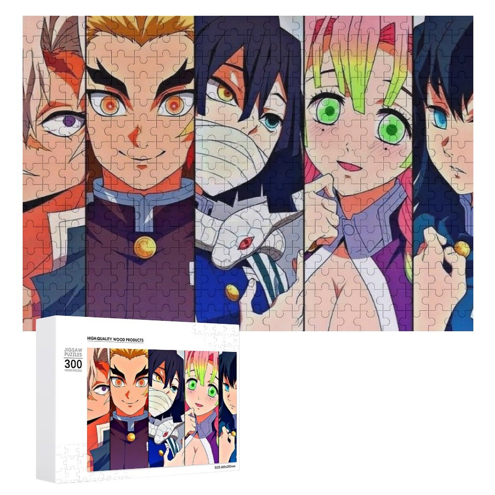 Demon Slayer 300 Pieces Wooden Puzzles for Kids Adults Puzzles Gift for ...