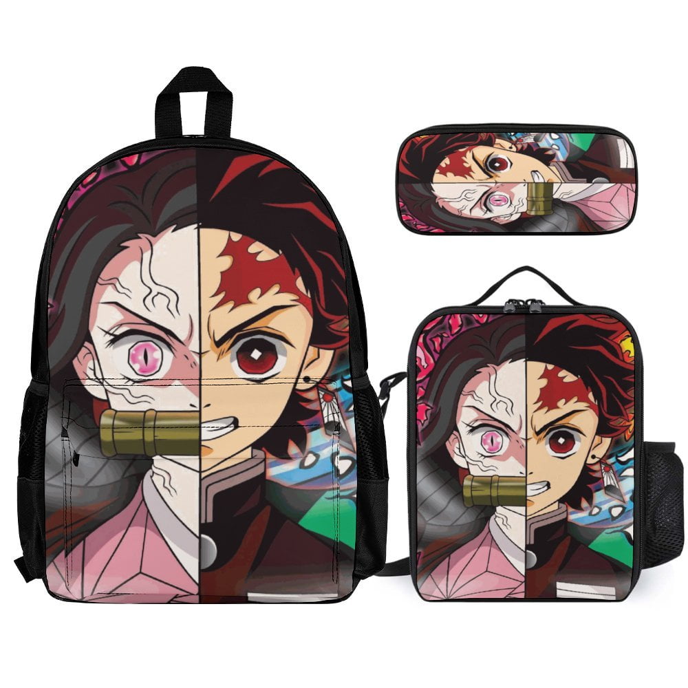 Demon Slayer 3Pcs Backpacks Sets with Lunch Bag And Pencil Case for ...