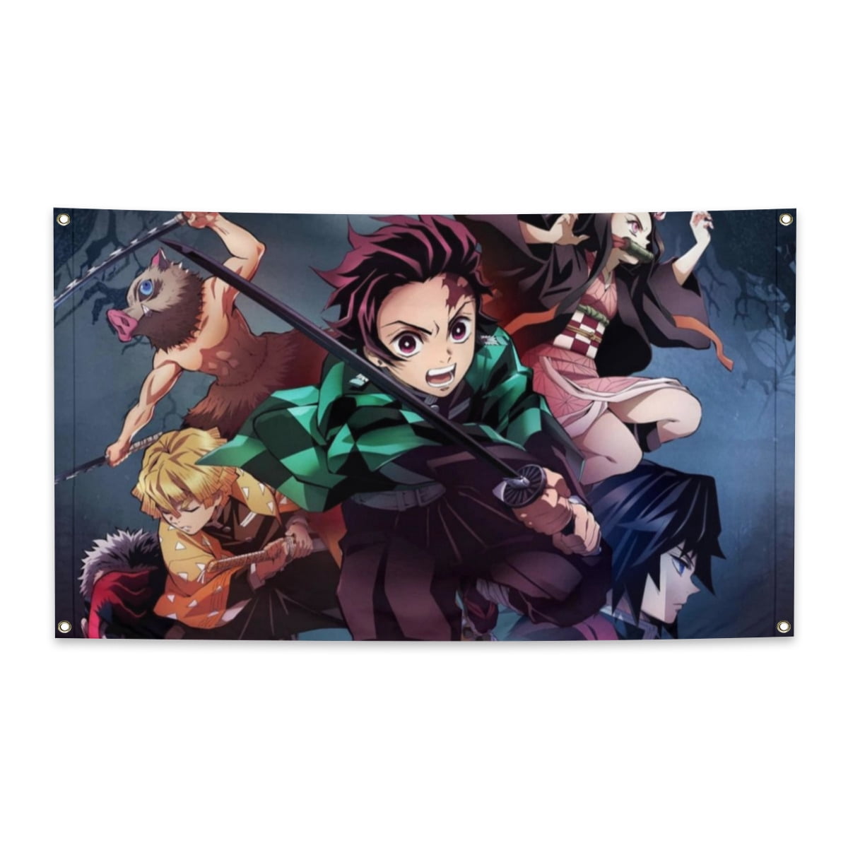 Demon Slayer 3x5 ft Face Flag - Vivid Color and Fade proof - Canvas ...