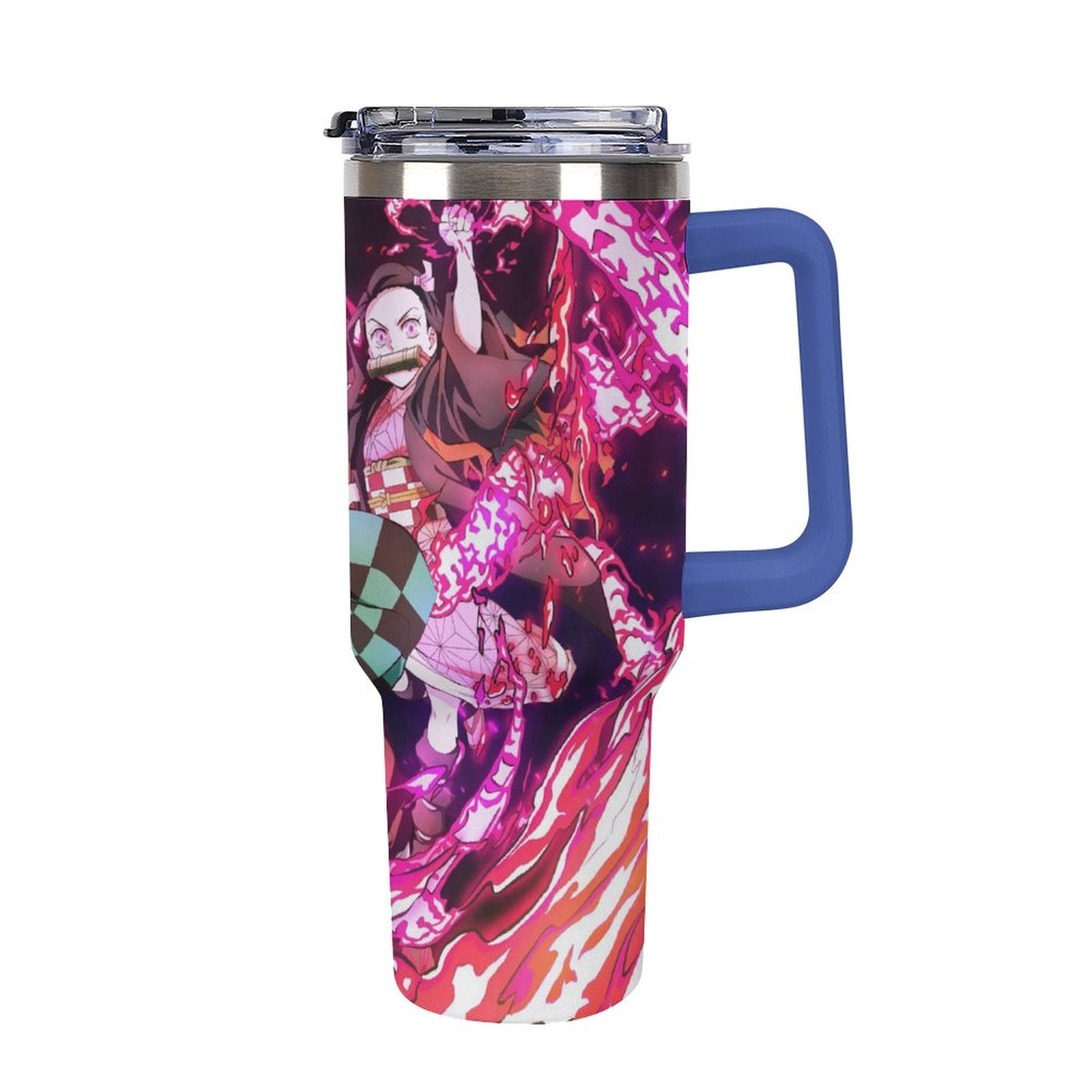 Demon Slayer 40 Oz Tumbler With Handle And Straw, Stainless Steel ...