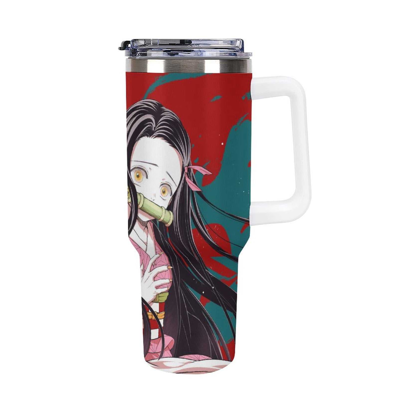 Demon Slayer 40 Oz Tumbler With Handle And Straw, Stainless Steel ...