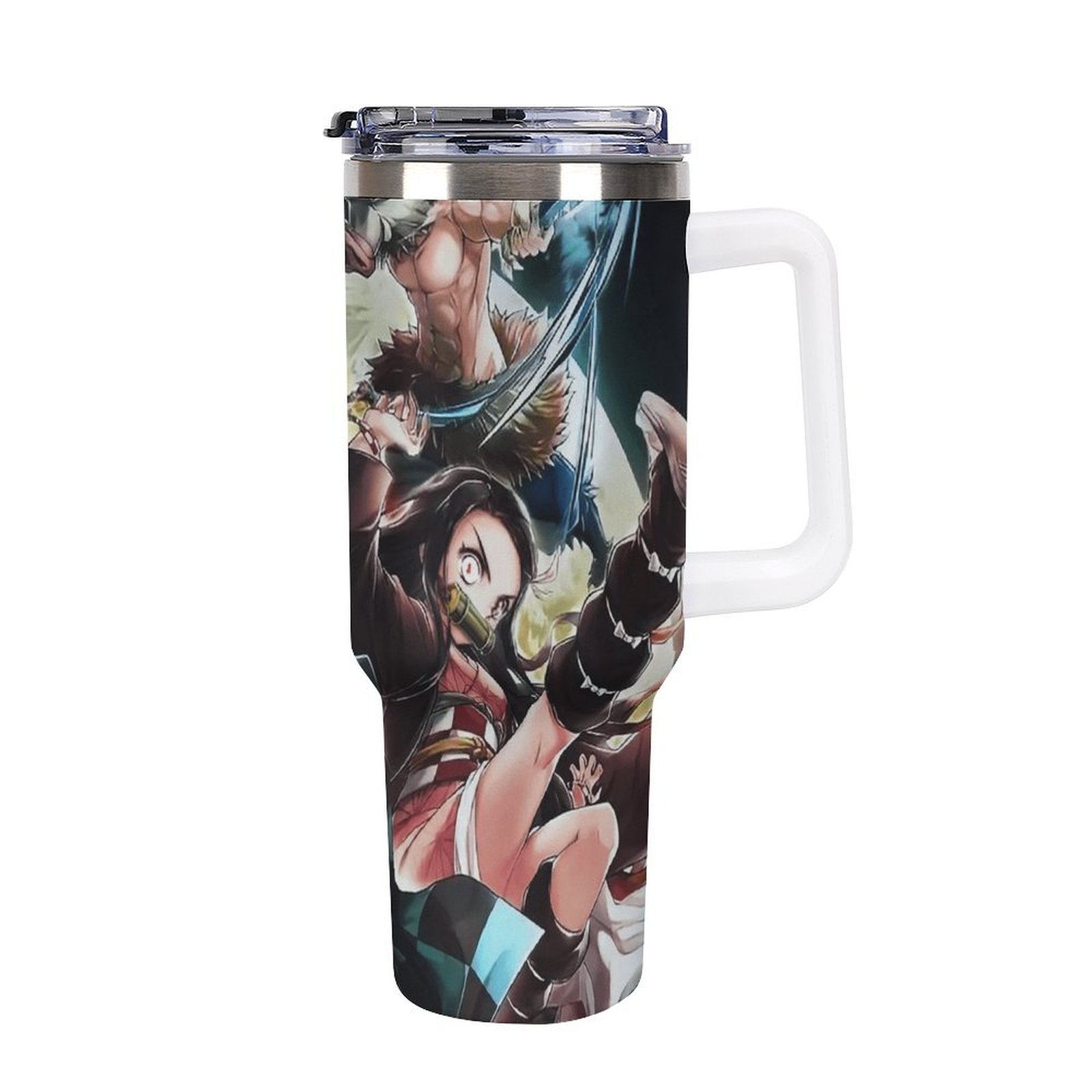 Demon Slayer 40 Oz Tumbler With Handle And Straw, Stainless Steel ...
