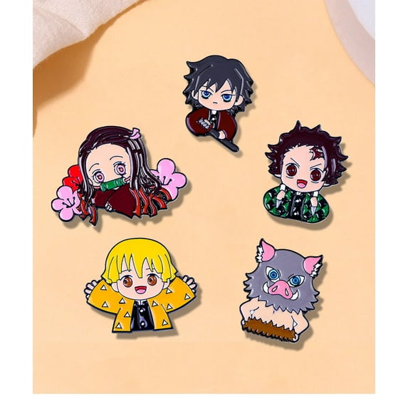 Demon Slayer Acrylic Keychains,Anime Character Key Ring Set for Fans ...