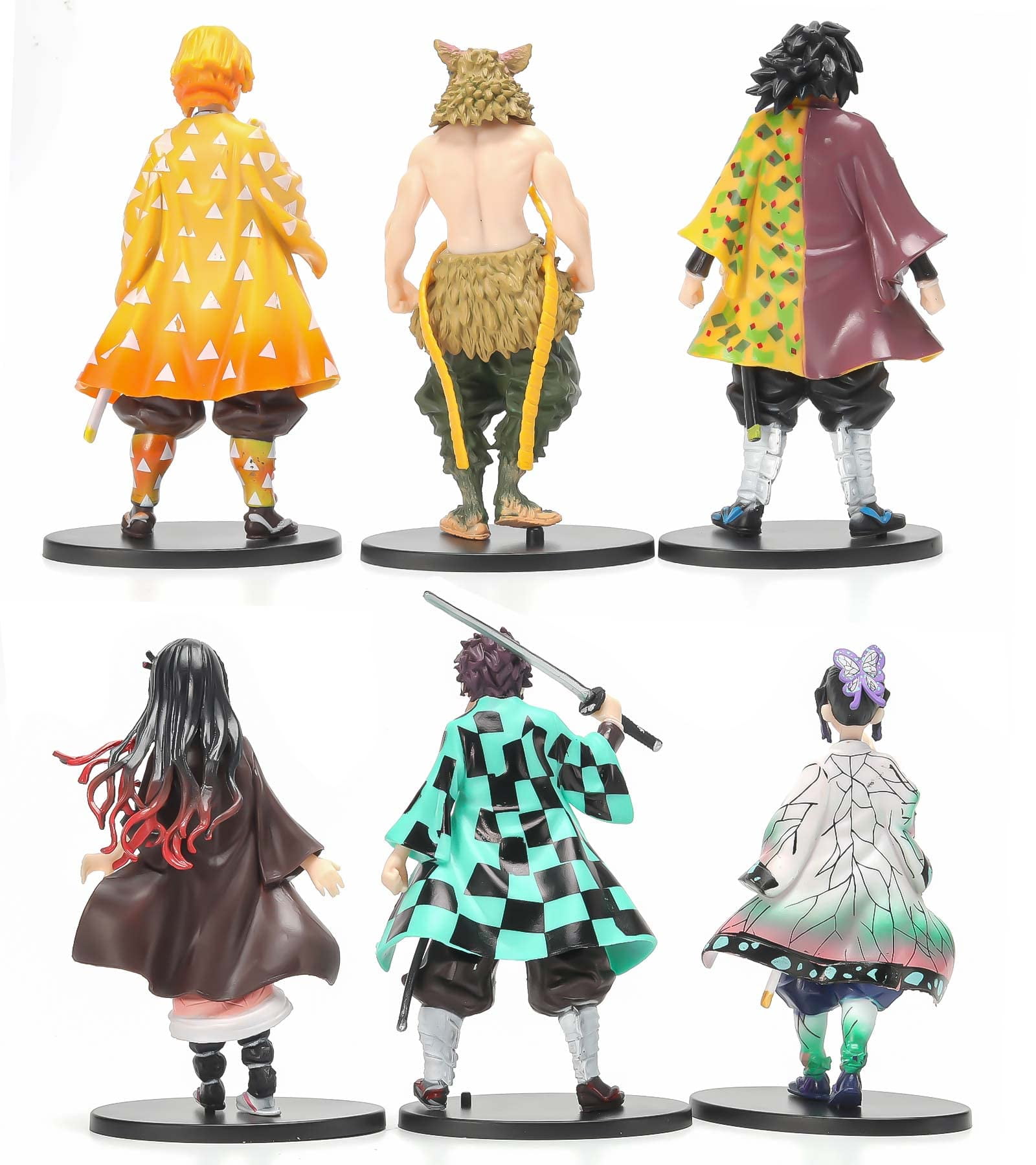 Demon Slayer Action Figure Set Figures 6 PCS Set 6.3 Inch Zenitsu ...