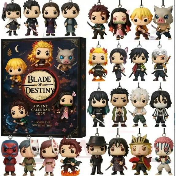 Demon Slayer Advent Calendar Countdown 2025 2026 Figures Tree Ornaments ...