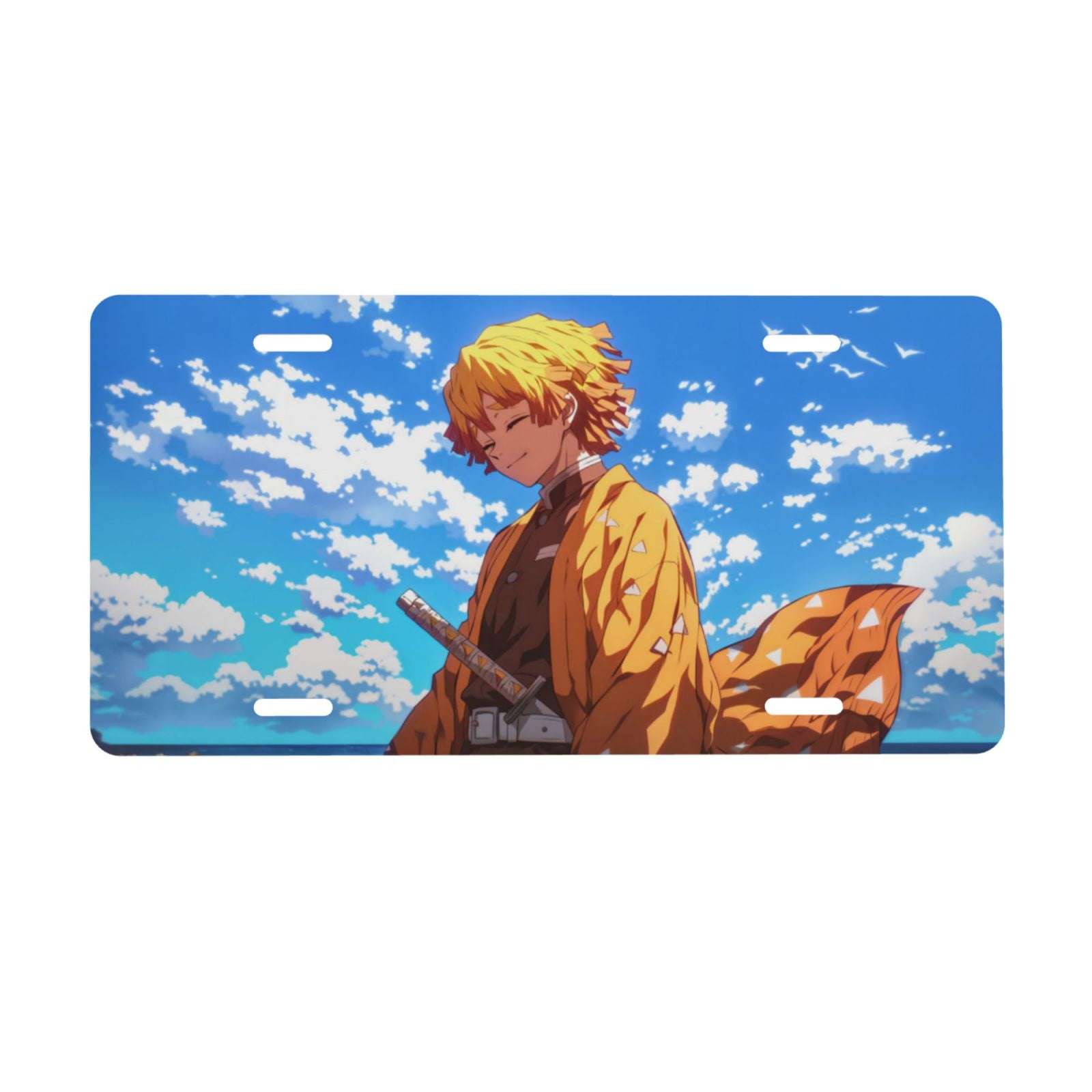 Demon Slayer Agatsuma Zenitsu License Plate, Car Front License Plates ...