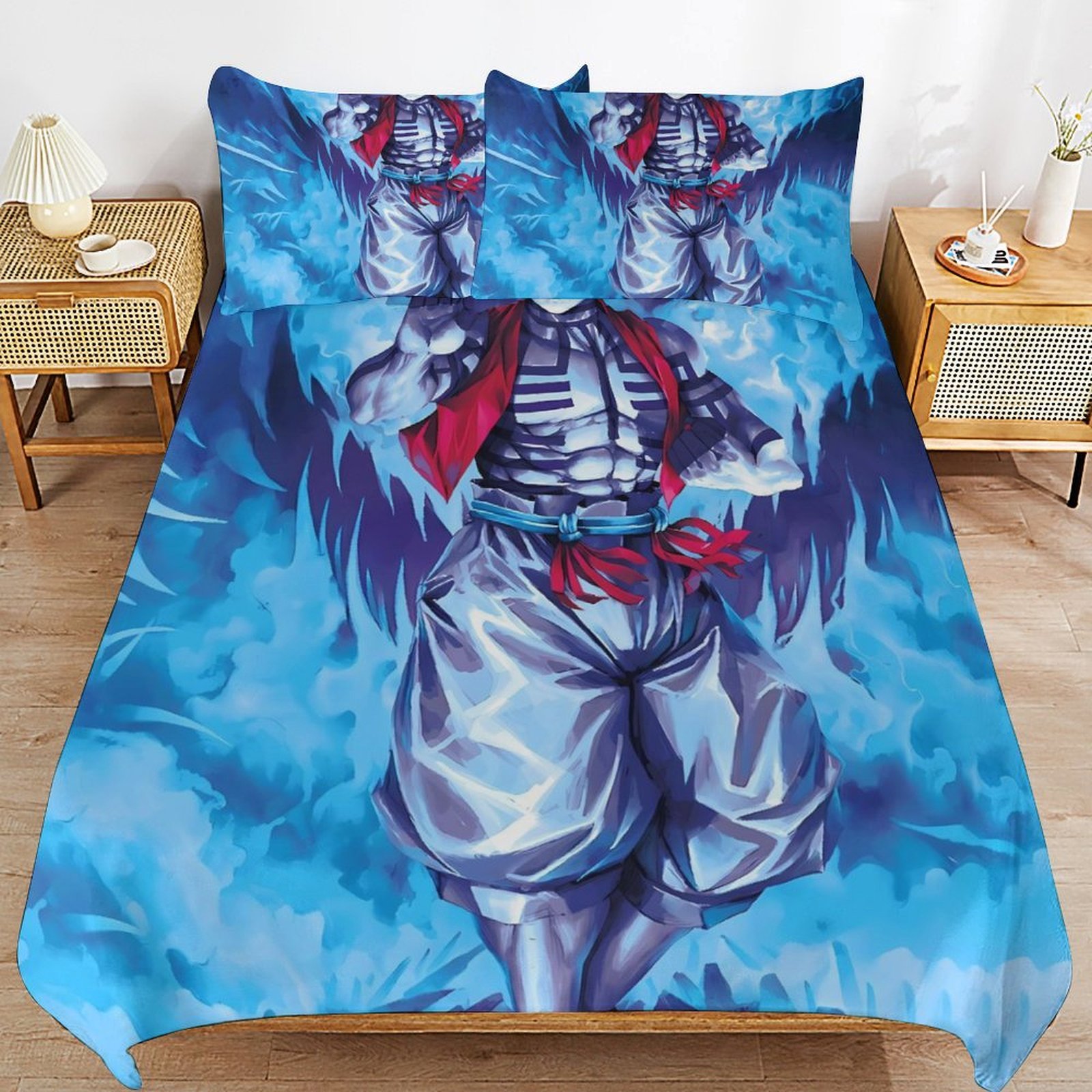 Demon Slayer Akaza Bed Duvet Cover Microfiber Bedding Sets 3D Printed ...