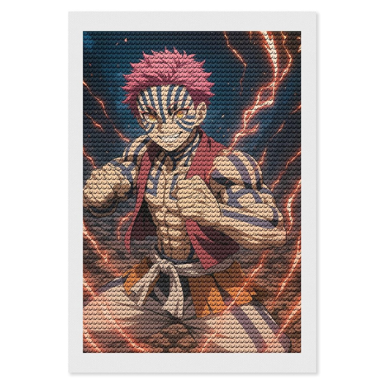 Demon Slayer Akaza Diamond Art Kits for Adults 5D Diamond Art , DIY ...