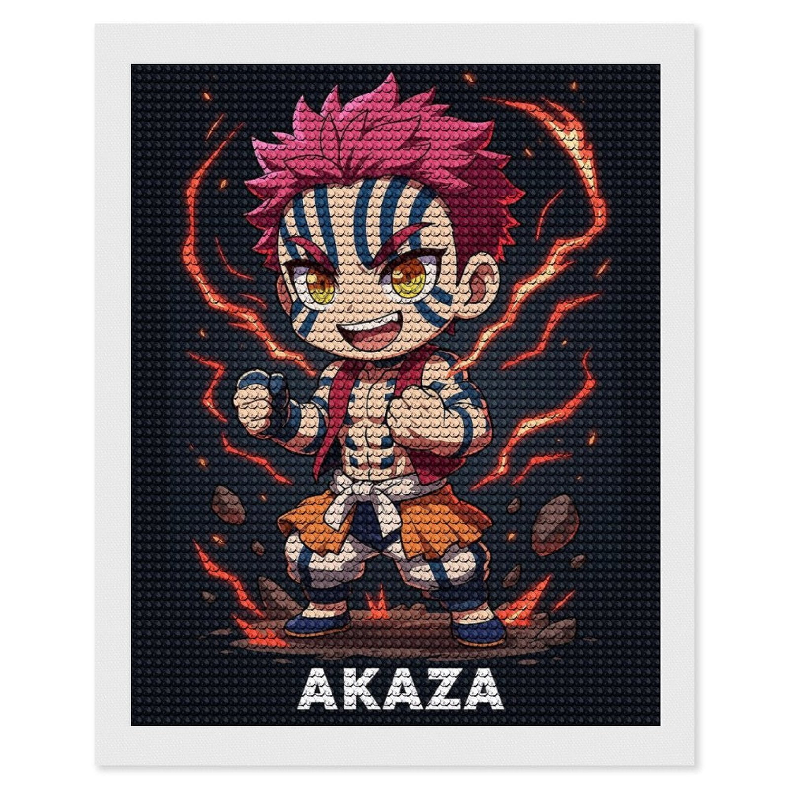Demon Slayer Akaza Diamond Art Kits for Adults 5D Diamond Art , DIY ...