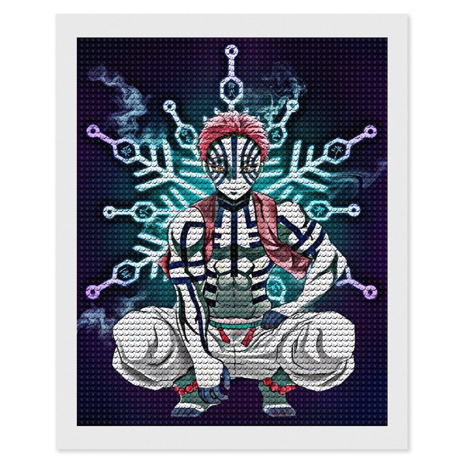 Demon Slayer Akaza Diamond Art Kits for Adults 5D Diamond Art , DIY ...