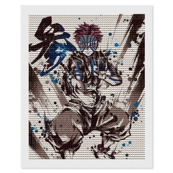 Demon Slayer Akaza Diamond Art Kits for Adults 5D Diamond Art , DIY ...