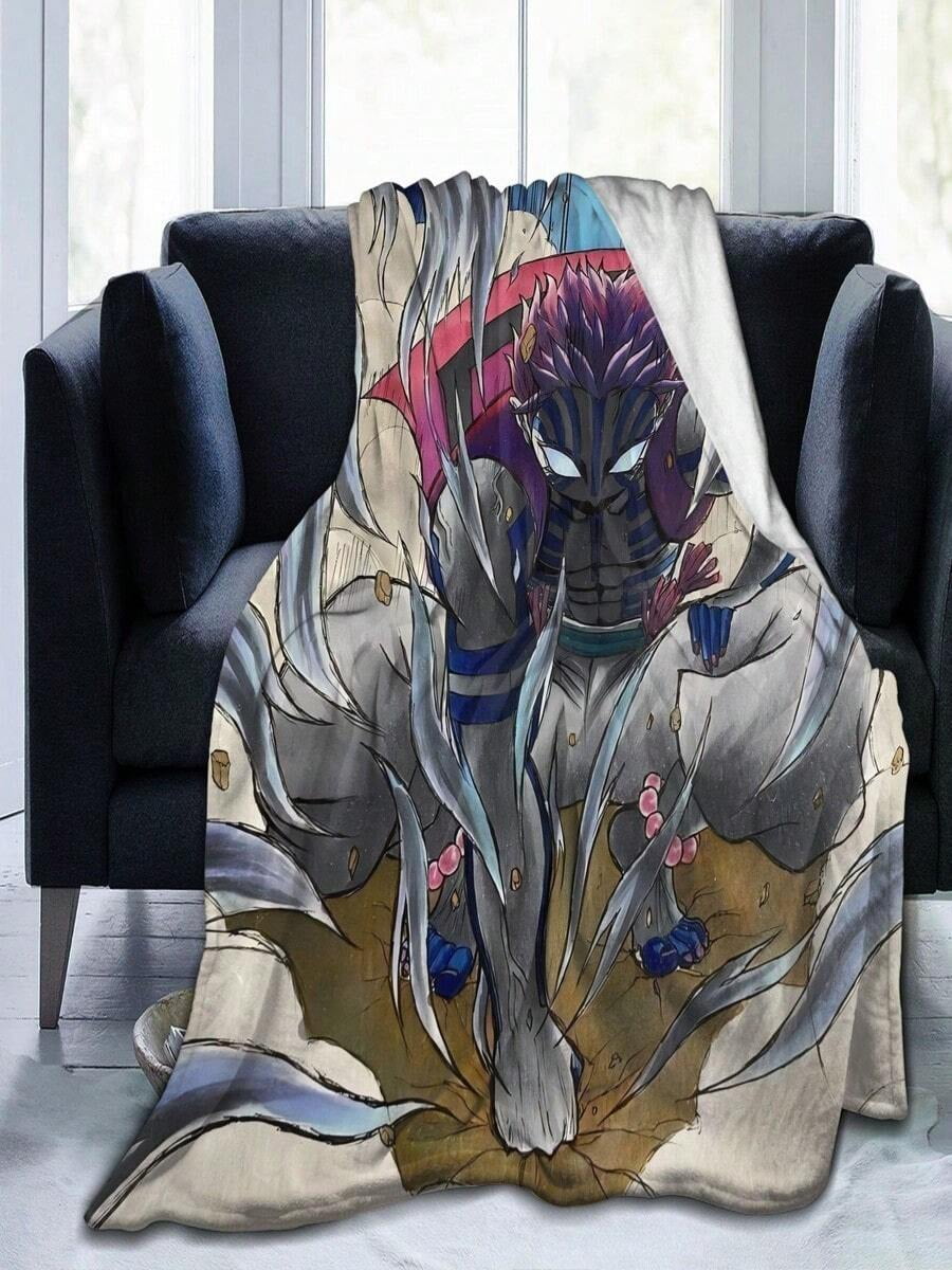 Demon Slayer Akaza Dynamic Scene Flannel Blanket - Anime Character ...