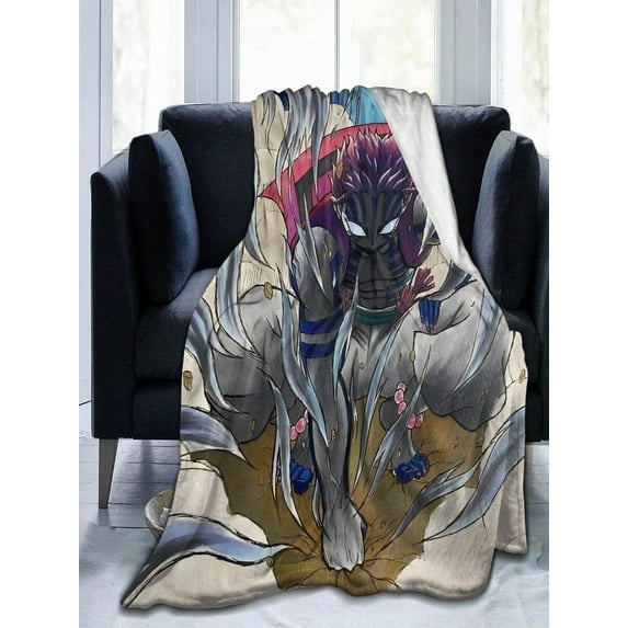 Demon Slayer Akaza Dynamic Scene Flannel Blanket - Anime Character ...