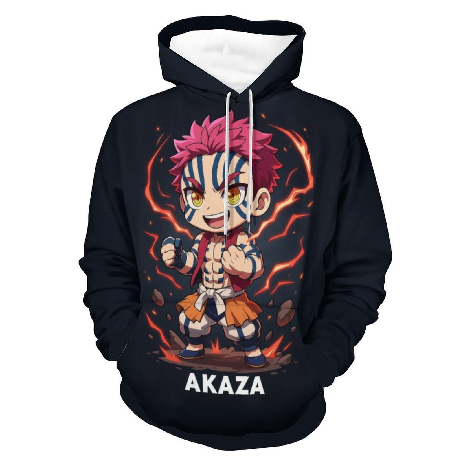 Demon Slayer Akaza Hoodie Unisex 3d Novelty Hoodies Graphic Hoodies ...