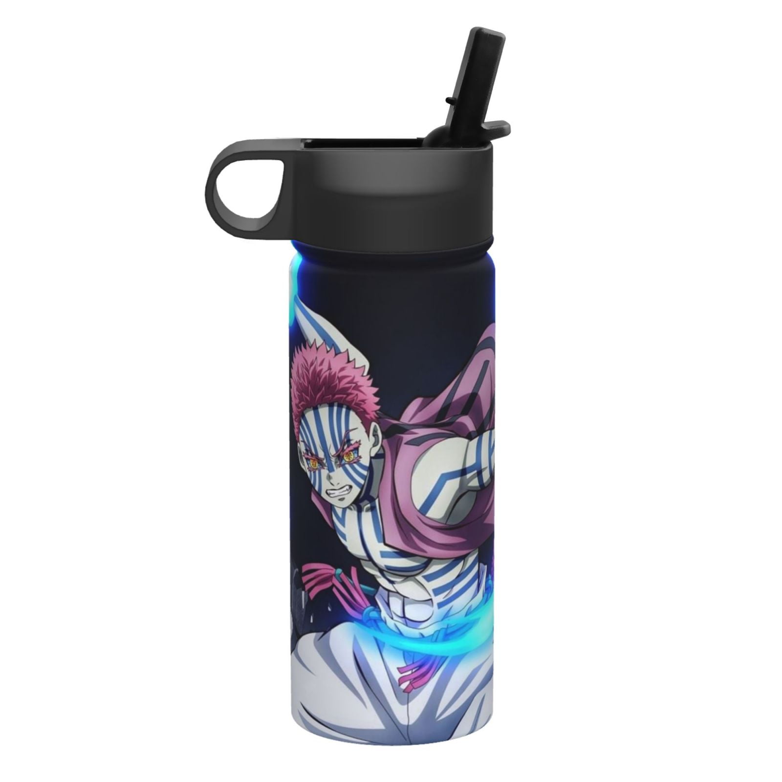 Demon Slayer Akaza Insulated Water Bottle With Straw - 18 Oz Stainless ...
