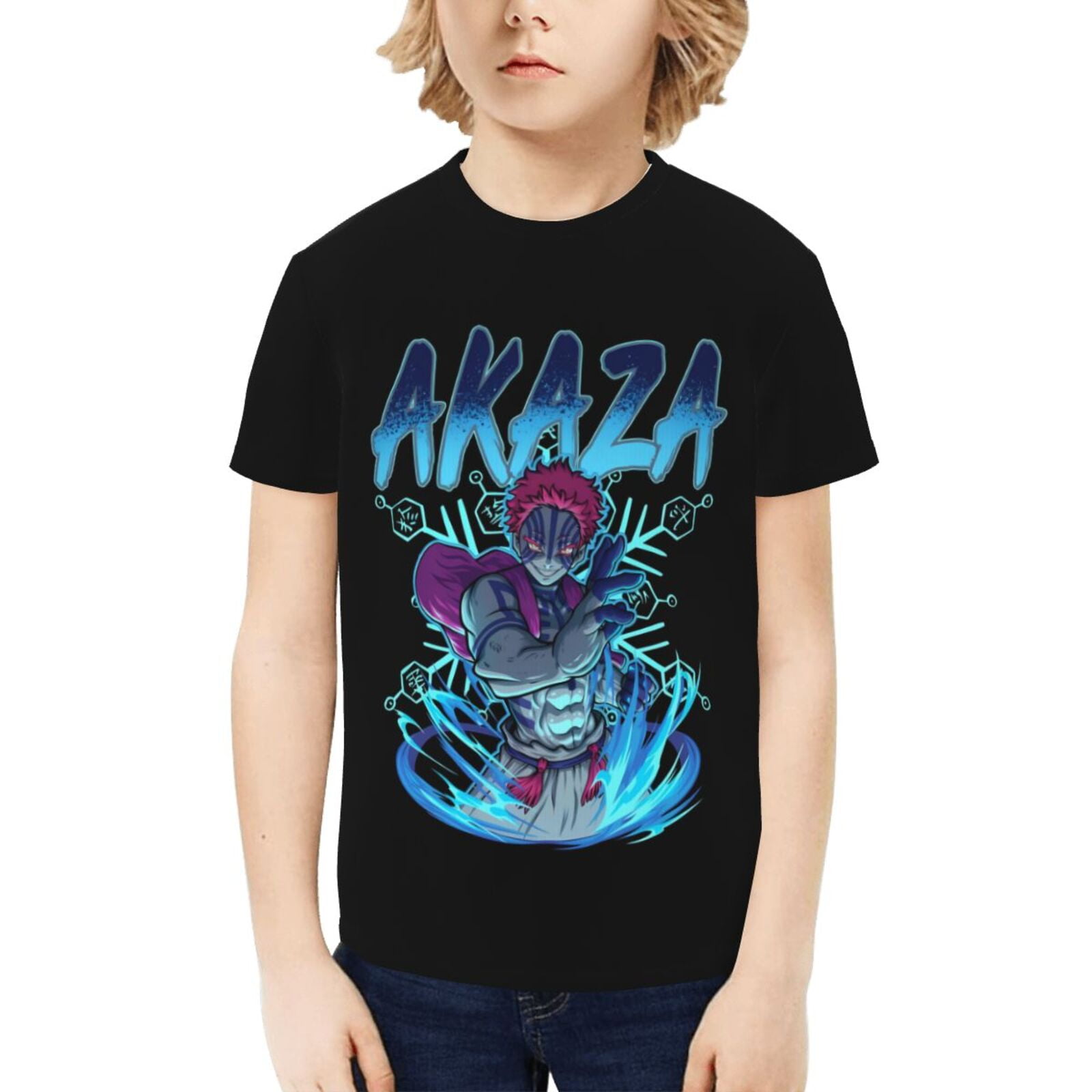 Demon Slayer Akaza Kids T-Shirt 3d Printed Graphic T-Shirts Boys And ...