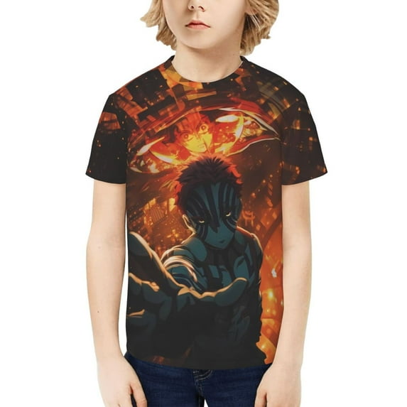Demon Slayer Akaza Kids T-Shirt 3d Printed Graphic T-Shirts Boys And ...