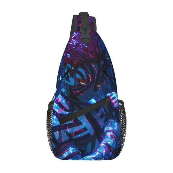 Demon Slayer Akaza Sling Bag Crossbody Sling Backpack Chest Bag Daypack ...