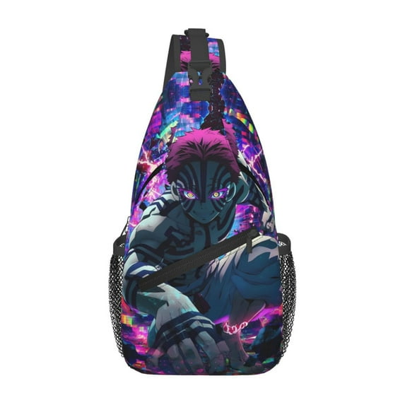 Demon Slayer Akaza Sling Bag Crossbody Sling Backpack Chest Bag Daypack ...